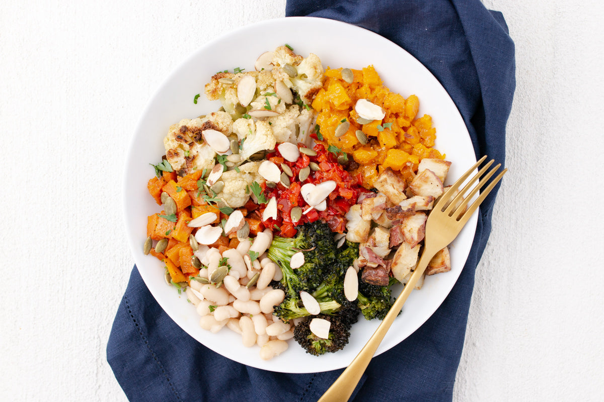 Roasted Vegetables w/ Gremolata Sauce with Ground Lamb – Vegetable ...