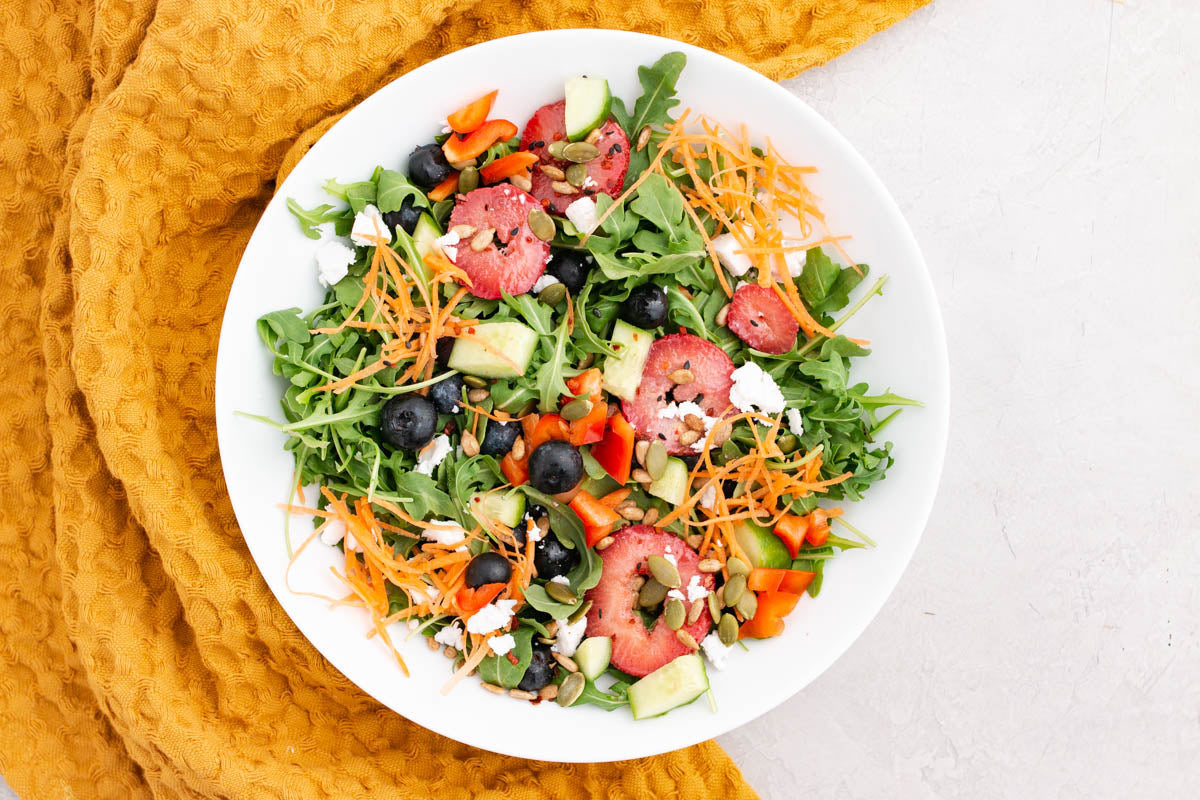 Arugula Salad w/ Toasted Seeds + Strawberry Chutney with Grilled Chick ...